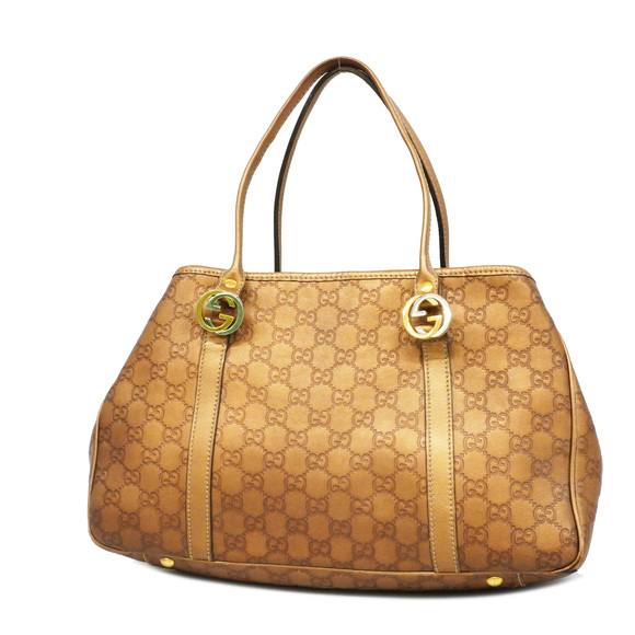 Gucci | Bags | Auth Gucci Tote Bag Gucci Sima 232957 Leather Bronze ...